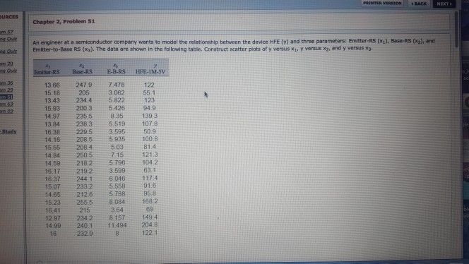 Solved PRINTER VERSTON 4 BACK URCES Chapter 2, Problem 51 An | Chegg.com