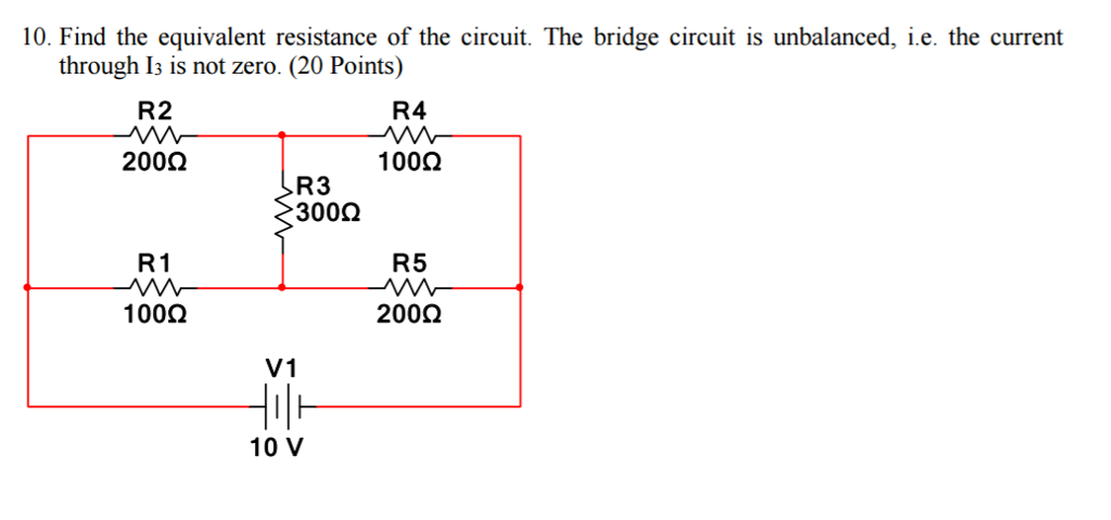 Solved Find the equivalent resistance of the circuit. The | Chegg.com