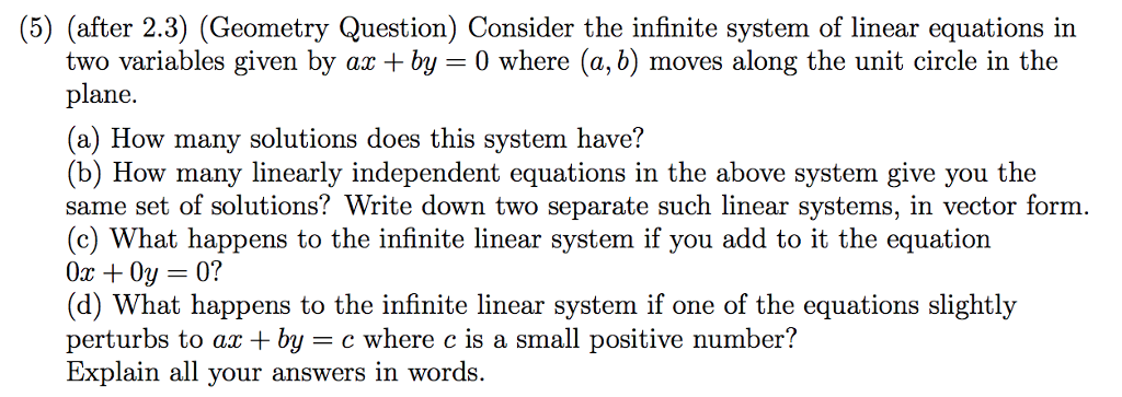 Solved (5) (after 2.3) (Geometry Question) Consider the | Chegg.com
