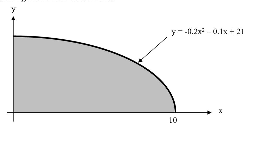 Solved Find the centroid (x bar and y bar), the moments of | Chegg.com