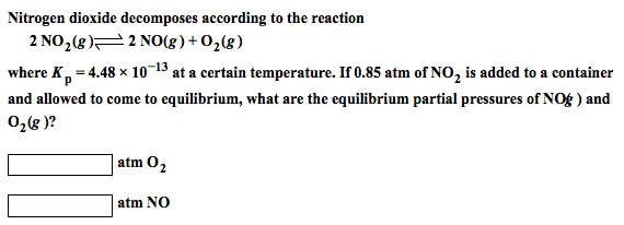 Solved Nitrogen dioxide decomposes according to the reaction | Chegg.com