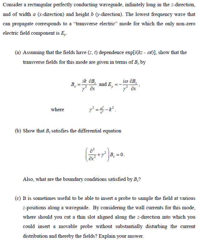 Solved Consider a rectangular perfectly conducting | Chegg.com