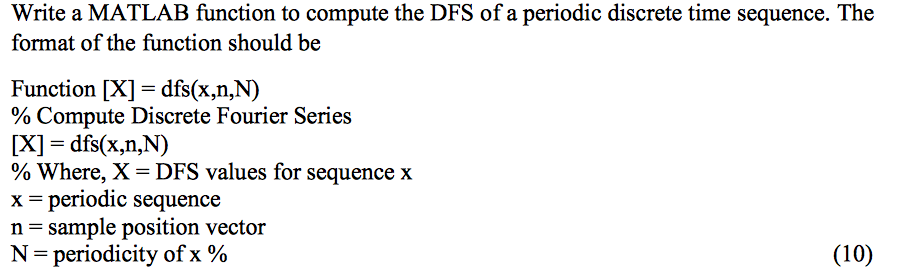 Write a MATLAB function to compute the DFS of a | Chegg.com
