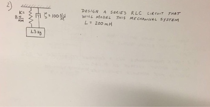 Solved DESIGN A SERIES RLC CIRCUIT THAT WILL MODEL THIS | Chegg.com