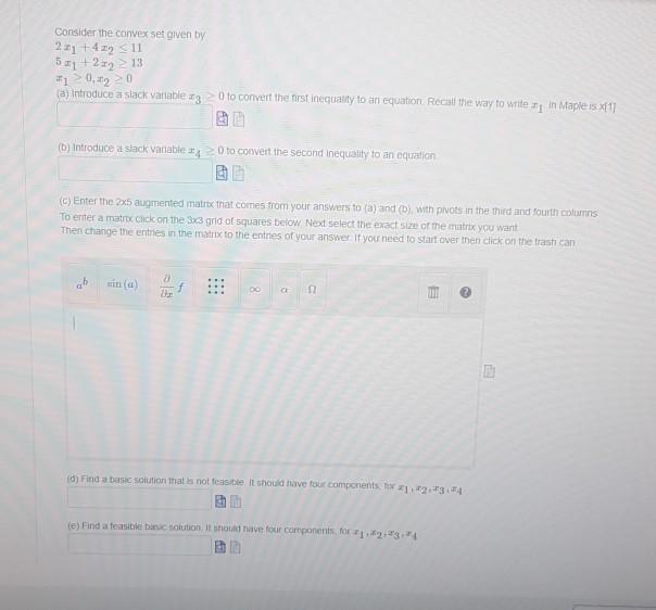 Solved Consider the convex set given by 51+2r2213 1020 | Chegg.com