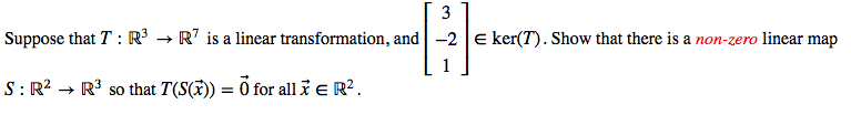 Solved Suppose that T : R3 → R7 is a linear transformation, | Chegg.com