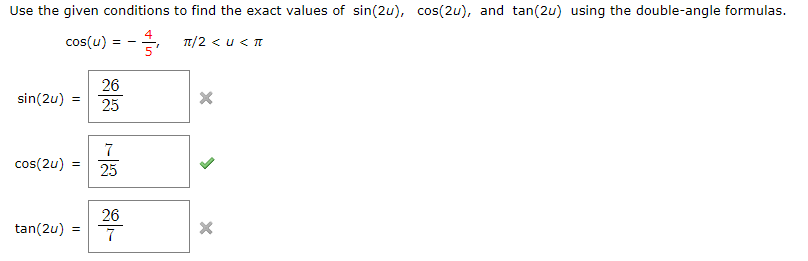 Solved Use the given conditions to find the exact values of | Chegg.com