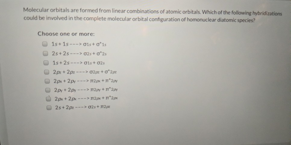 Solved Molecular Orbitals Are Formed From Linear