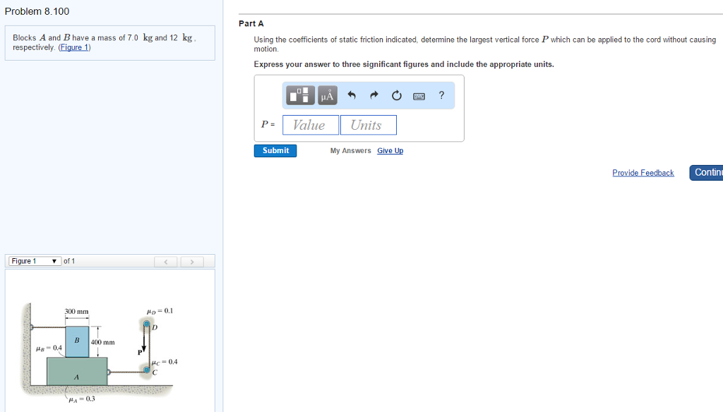 Solved Blocks A and B have a mass of 7.0 kg and 12 kg, | Chegg.com
