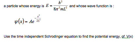 Solved A particle whose energy is E = h^2/8pi^2mL^2 and | Chegg.com