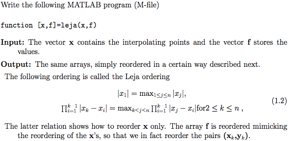 Write the following METLAB program (M-file) function | Chegg.com
