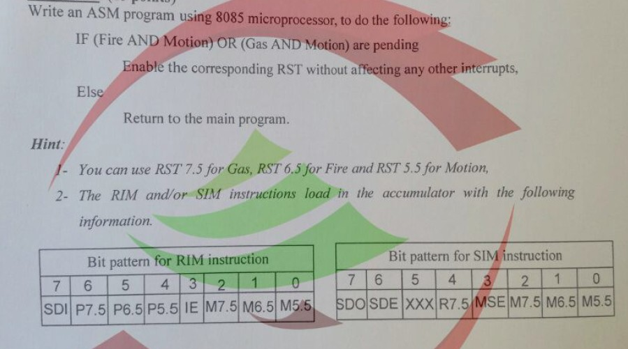 Solved Write an ASM program using 8085 microprocessor, to do | Chegg.com