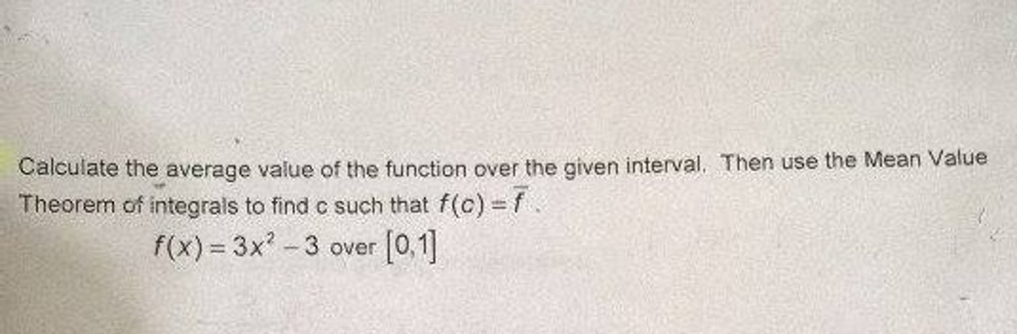 Solved Calculate the average value of the function over the | Chegg.com