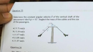 Solved Determine the constant angular velocity phi of the | Chegg.com