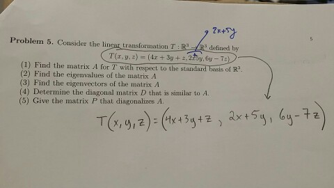 Solved Consider the linear transformation T: R^3 rightarrow | Chegg.com