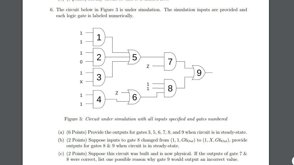 Solved 6. The circuit below in Figure 3 is under simulation. | Chegg.com