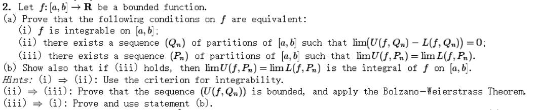 Solved Let f: [a, b] rightarrow R be a bounded function. | Chegg.com