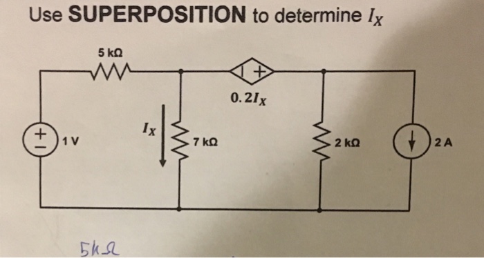 Solved Use Superposition to determine I_x | Chegg.com