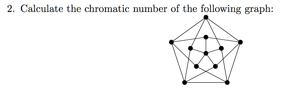 Solved 2. Calculate the chromatic number of the following | Chegg.com