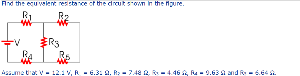Solved Find the equivalent resistance of the circuit shown | Chegg.com