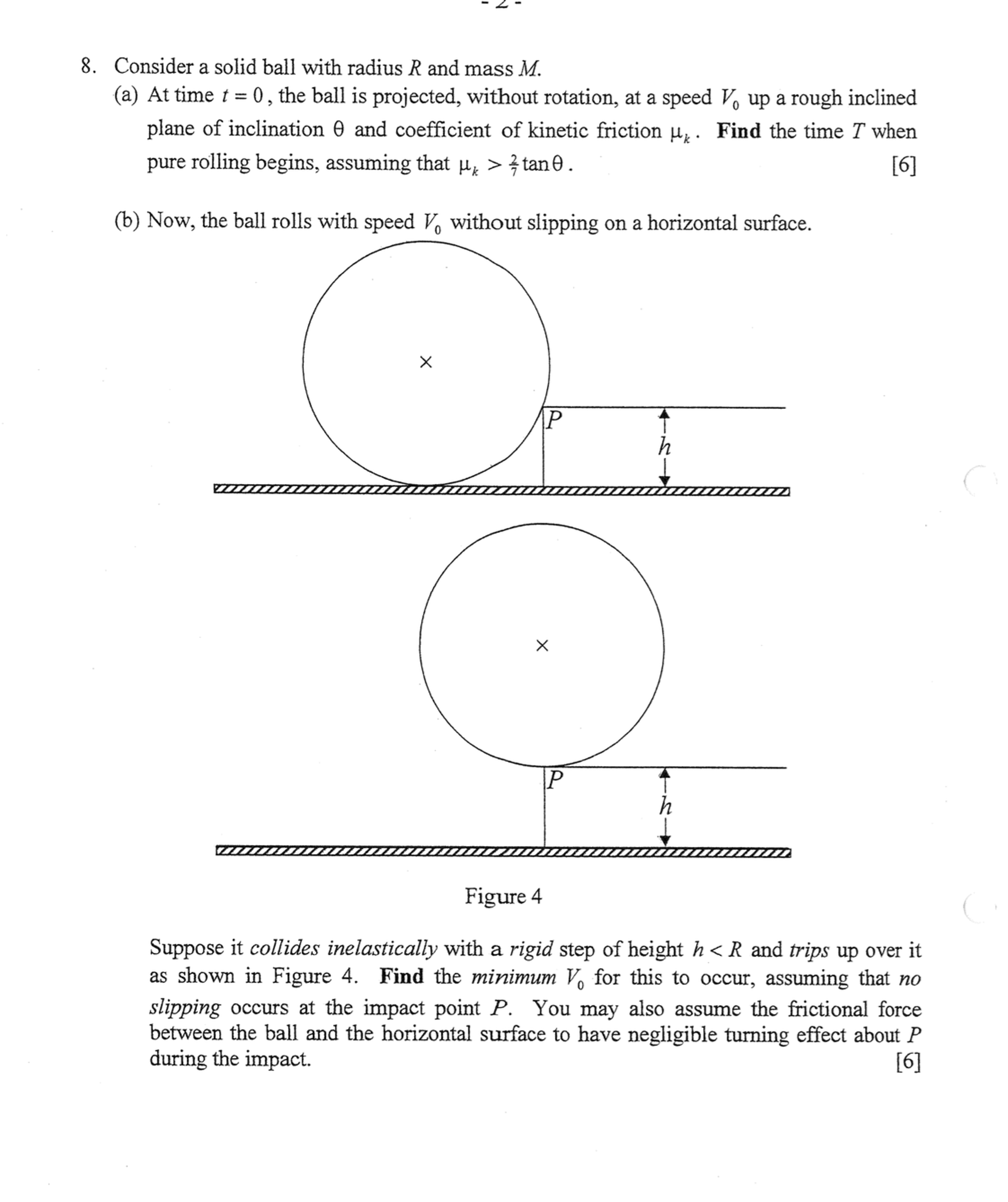 Solved Consider a solid ball with radius R and mass M. At | Chegg.com