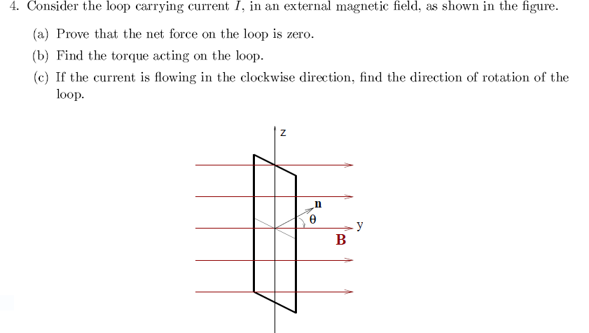 Solved 4. Consider the loop carrying current I, in an | Chegg.com
