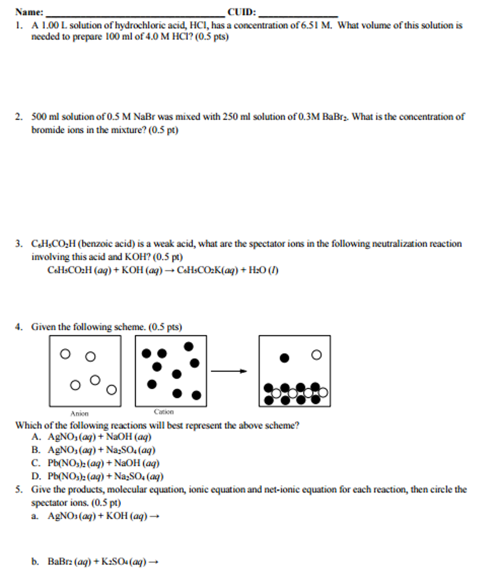 Solved A 1.00 L solution of hydrochloric acid, HCI, has a | Chegg.com