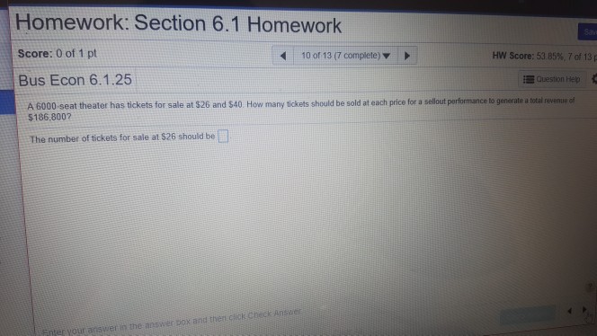 Solved Homework Section 6 1 Homework Score 0 Of 1 Pt Bus