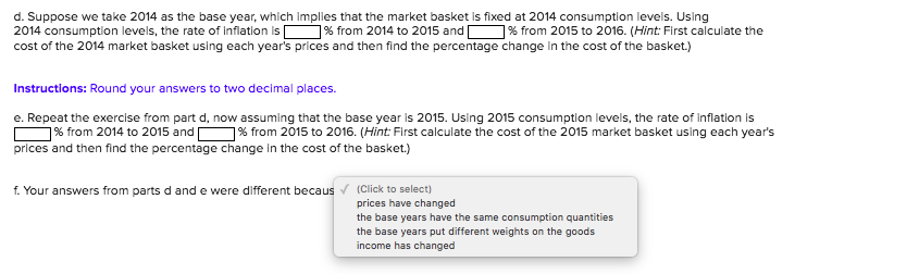 Solved The table below lists the prices and quantities | Chegg.com