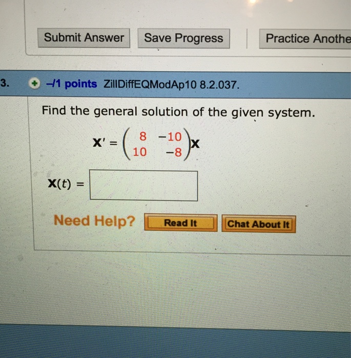 Solved Find the general solution of the given system. x? = | Chegg.com