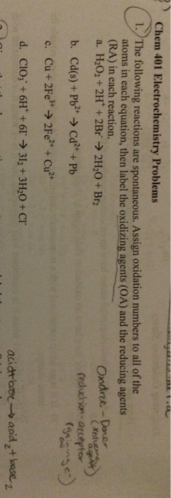Solved The following reactions are spontaneous. Assign | Chegg.com