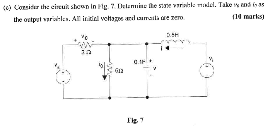 Solved Consider The Circuit Shown In Fig 7 Determine The