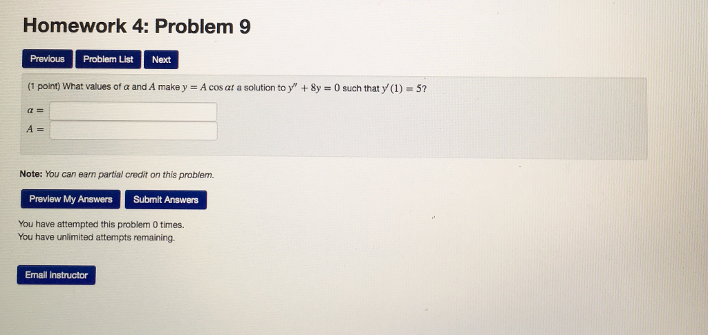 Solved Homework 4: Problem 9 Previous Problem ListNext (1 | Chegg.com