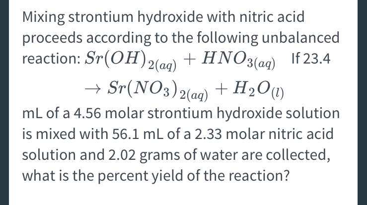 Strontium Hydroxide