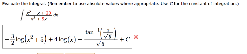 Solved Evaluate the integral. (Remember to use absolute | Chegg.com