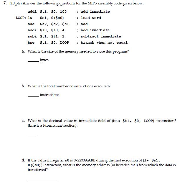 solved-answer-the-following-questions-for-the-mips-assembly-chegg