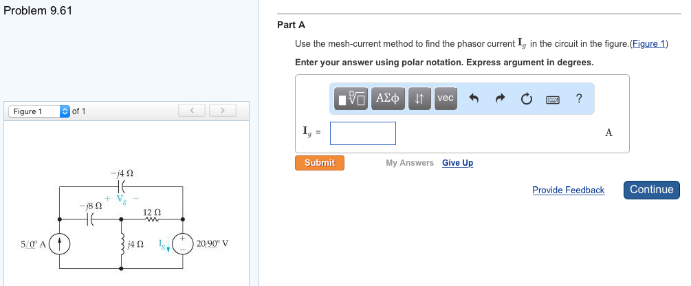 Solved Use the mesh-current method to find the phasor | Chegg.com