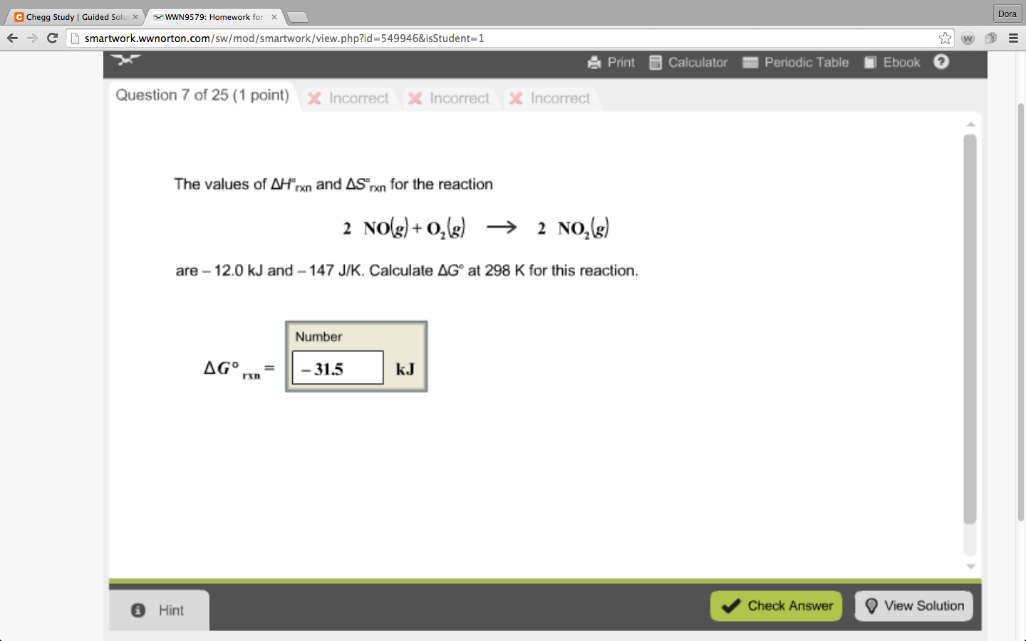 Solved The value of delta H^degree_rxn and delta | Chegg.com