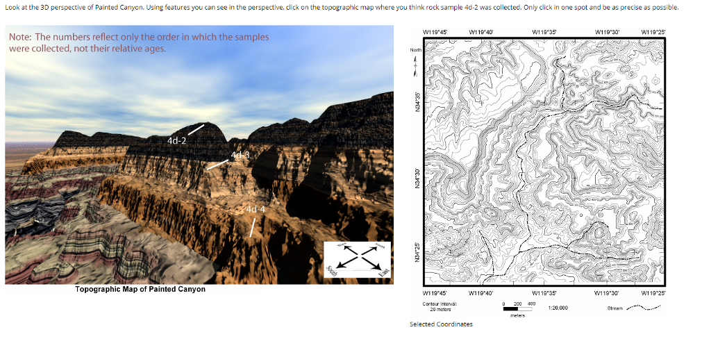 Solved Look at the 3D perspective of Painted Canyon. Using | Chegg.com