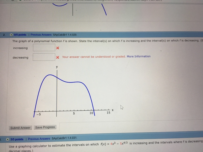 Solved The graph of a polynomial function f is shown. State | Chegg.com
