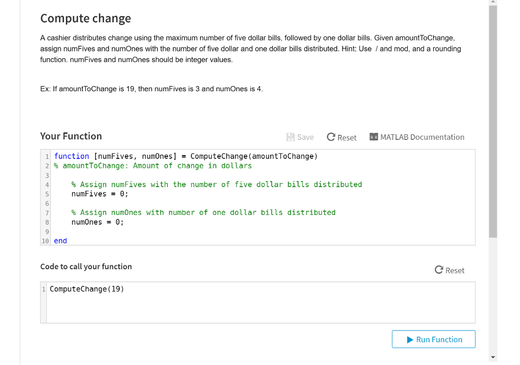Solved Fix the code % FIX ME To Make It run correctly. | Chegg.com