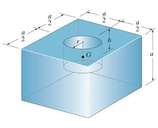 Solved A hole having a radius r is to be drilled in the | Chegg.com
