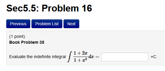 Solved Sec5.5: Problem 16 Previous Problem List Next (1 | Chegg.com