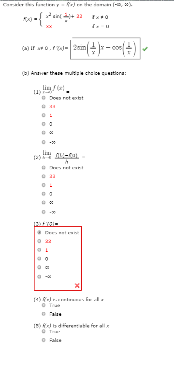 Solved Consider this function y = f(x) on the domain | Chegg.com
