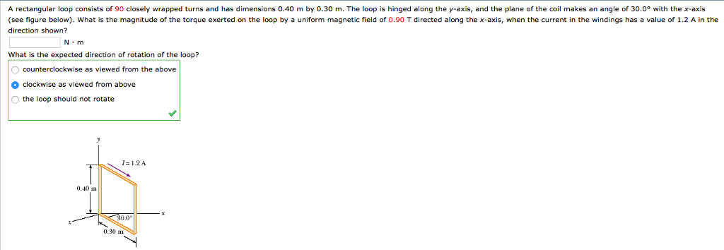 Solved A rectangular loop consists of 90 closely wrapped | Chegg.com