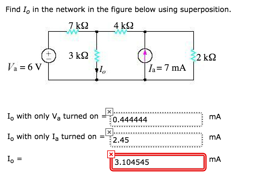 Solved Find Io in the network in the figure below using | Chegg.com