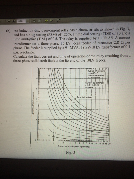 Solved An induction-disc over-current relay has a | Chegg.com