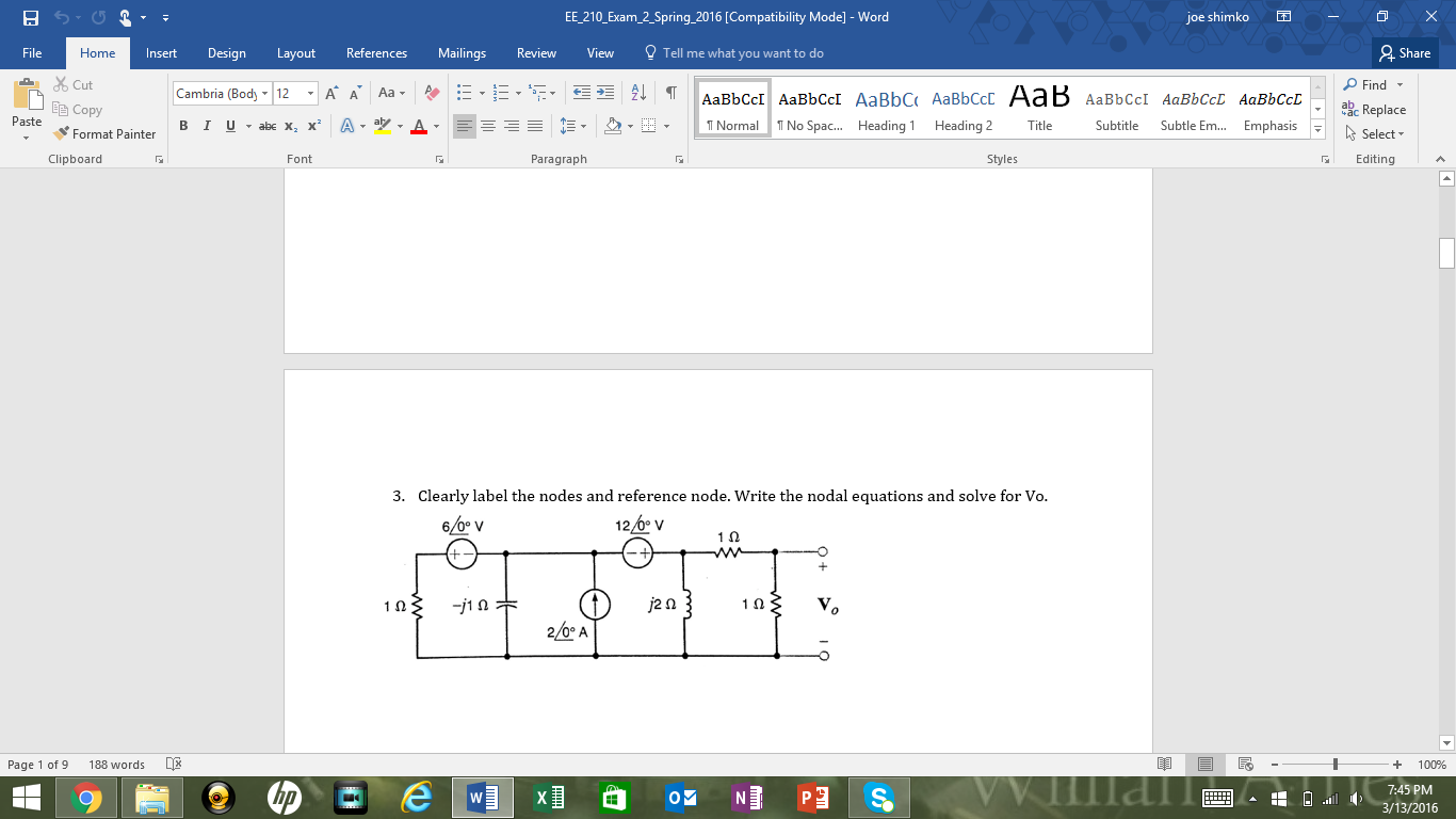 Solved Clearly label the nodes and reference node. Write the | Chegg.com