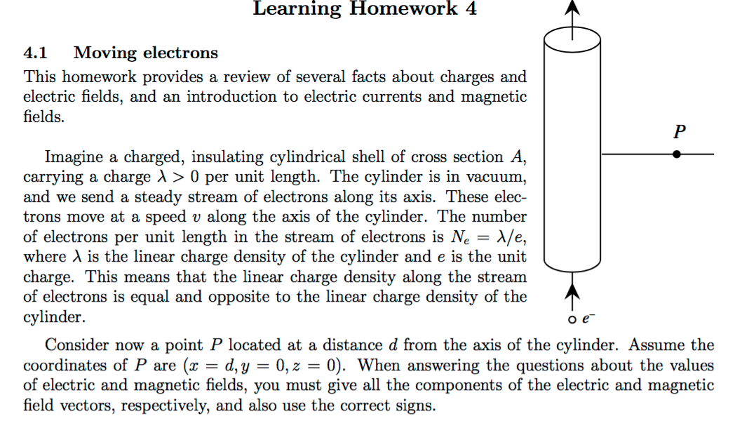 Solved Learning Homework 4 4.1 Moving electrons This | Chegg.com