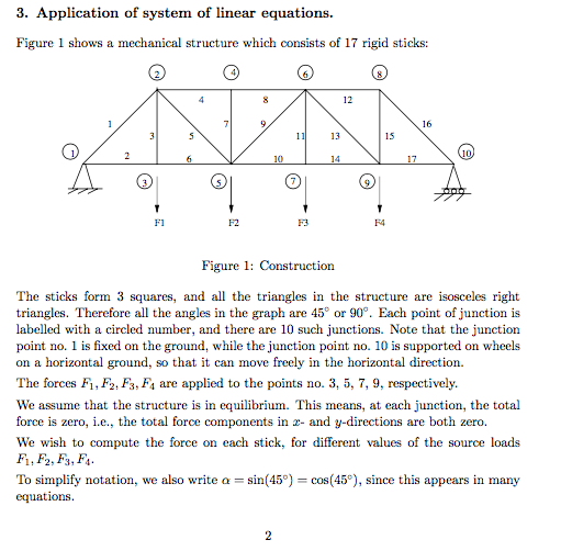 Solved 3. Application of system of linear equations. Figure | Chegg.com